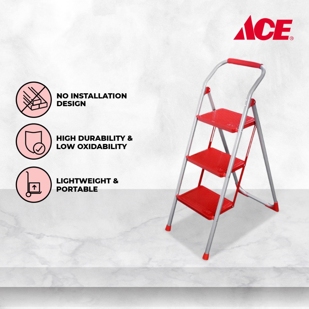 ACE HARDWARE 3 STEP LADDER | Shopee Philippines