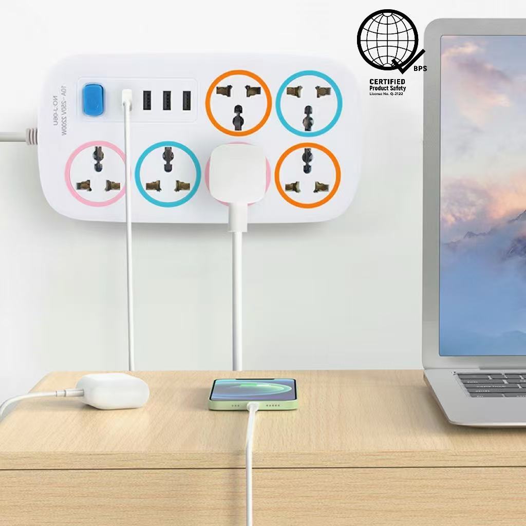 Power Socket Extension Socket Cable Moveable Multi Function Socket With