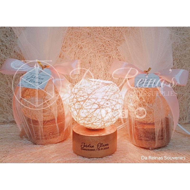 Personalized Laser Engrave Mini Abaca Lamp (FREE LAY OUT) | Shopee ...
