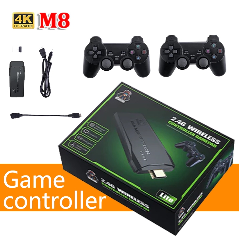 M8 game console 64G wireless controller can play 20,000 games suitable ...