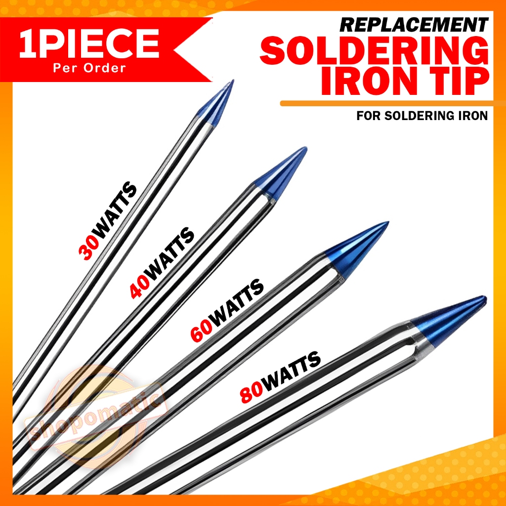Soldering Iron Tip Lead Free Solder Replacement 30W/40W/60W/80W ...