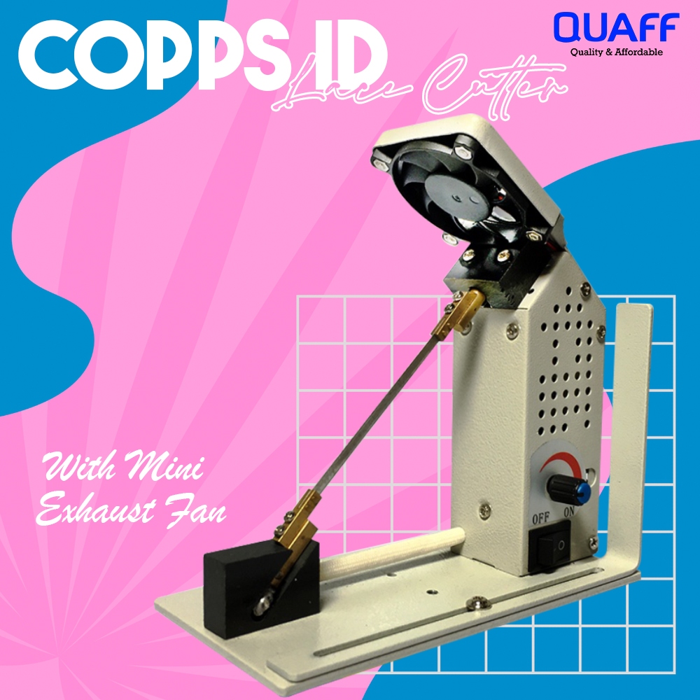 QUAFF COPPS Heat Cutting Machine for ID Lace with Mini Exhaust Fan ...
