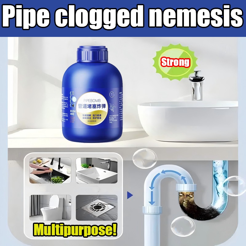Pipe cleaning agent 300g powerful sinkand drain cleaner clog remover ...