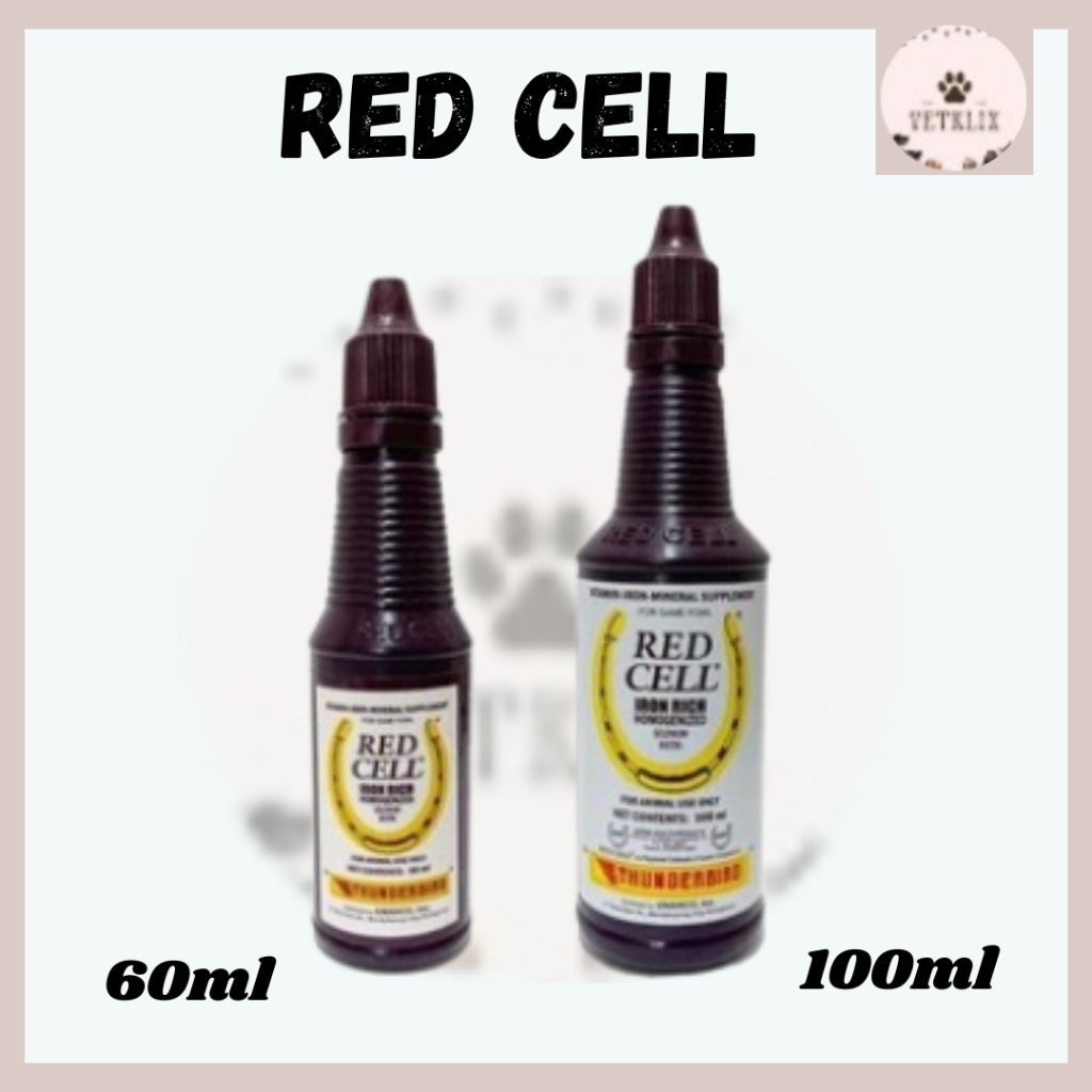 [VETKLIX] Red Cell Thunderbird 60ml or 100ml Iron Rich Vitamins for gamefowl panabong chicken ...