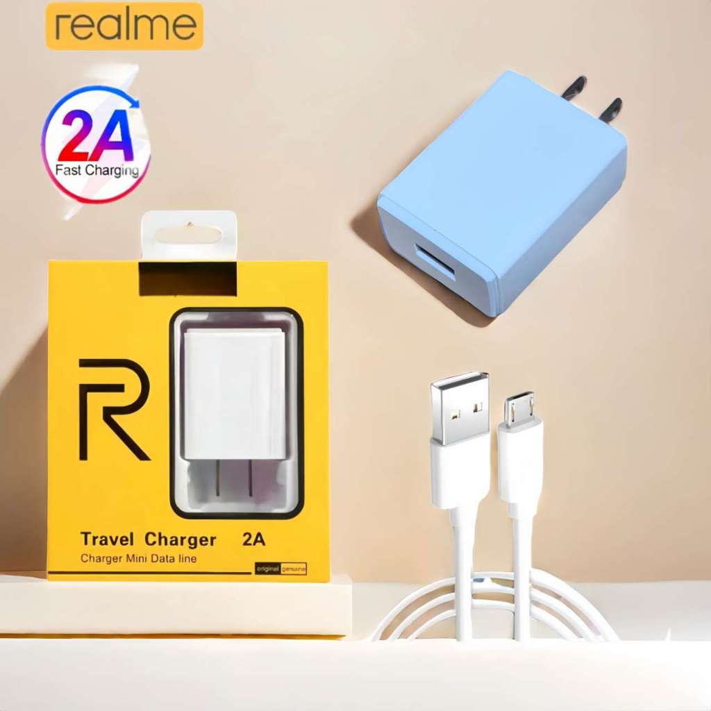 Realme Fast Charger + USB Cable Super 2A Flash Charging For Android ...