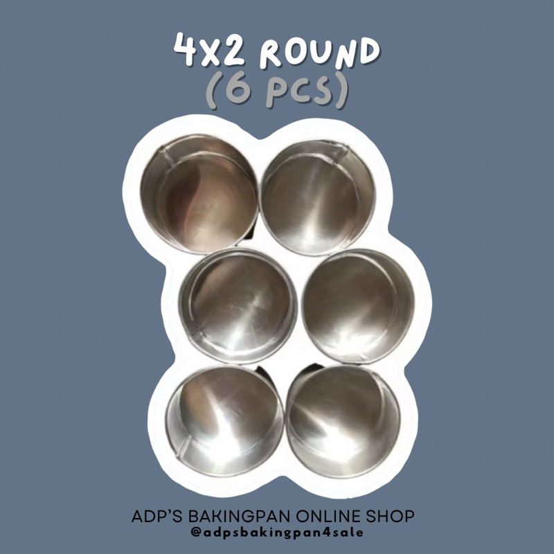 4x2 ROUND BAKING PAN (6pcs)/ROUND CAKE MOLDER/BENTO CAKE MOLDER ...