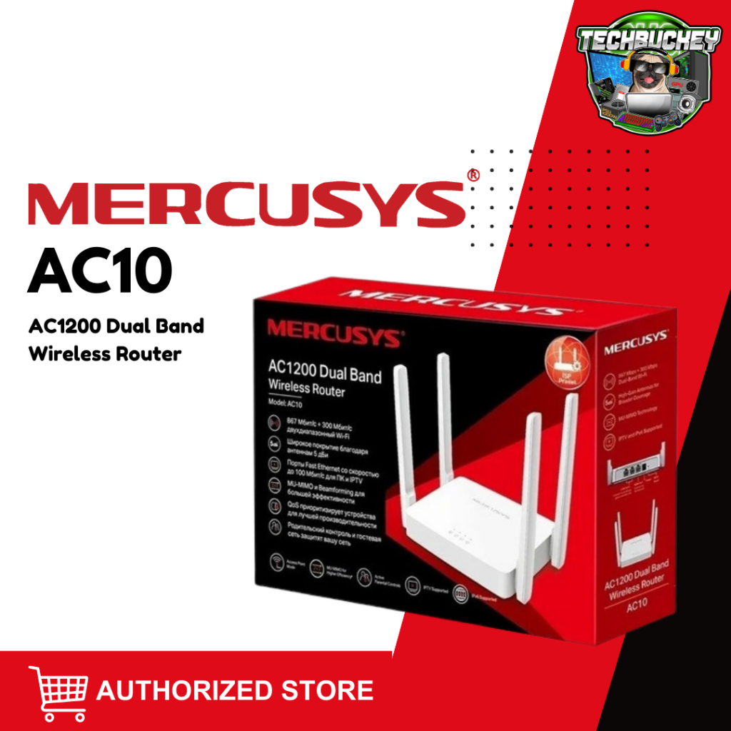 Mercusys AC10 AC1200 Dual-Band Wi-Fi Router | Shopee Philippines