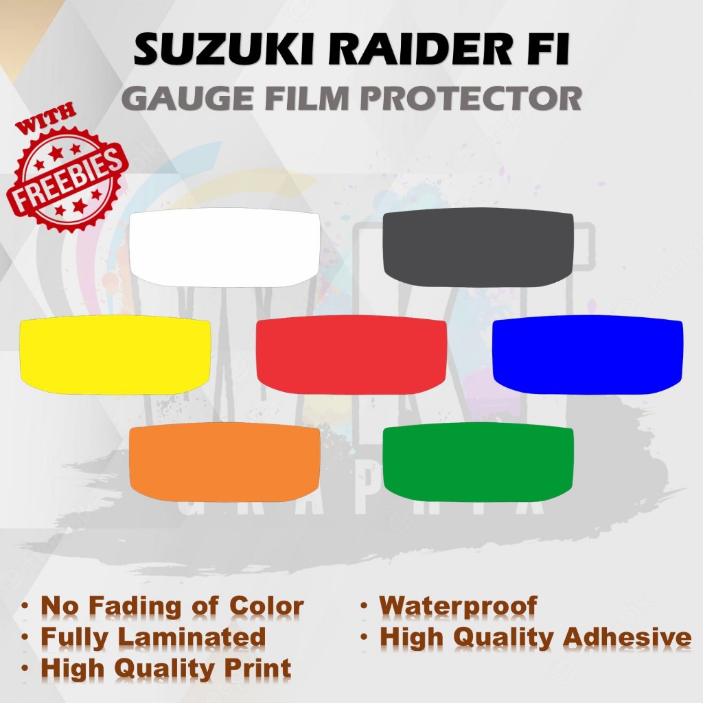 SUZUKI RAIDER FI PANEL GAUGE PROTECTOR (WATERPROOF, NO FADE GUARANTEED ...