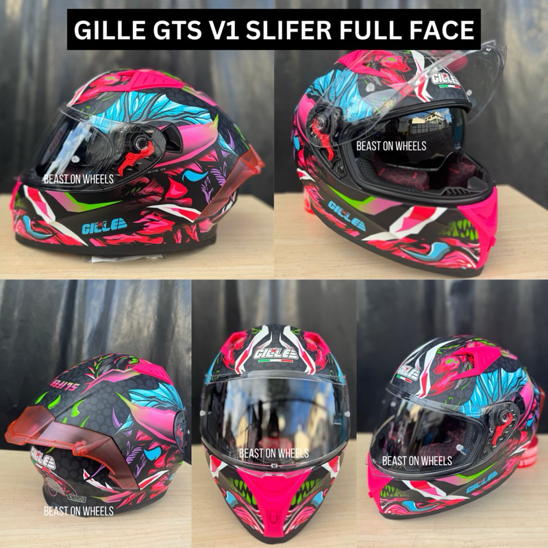 ORIGINAL GILLE Helmet 135 GTS V1 SLIFER Full Face Dual Visor Helmet ...
