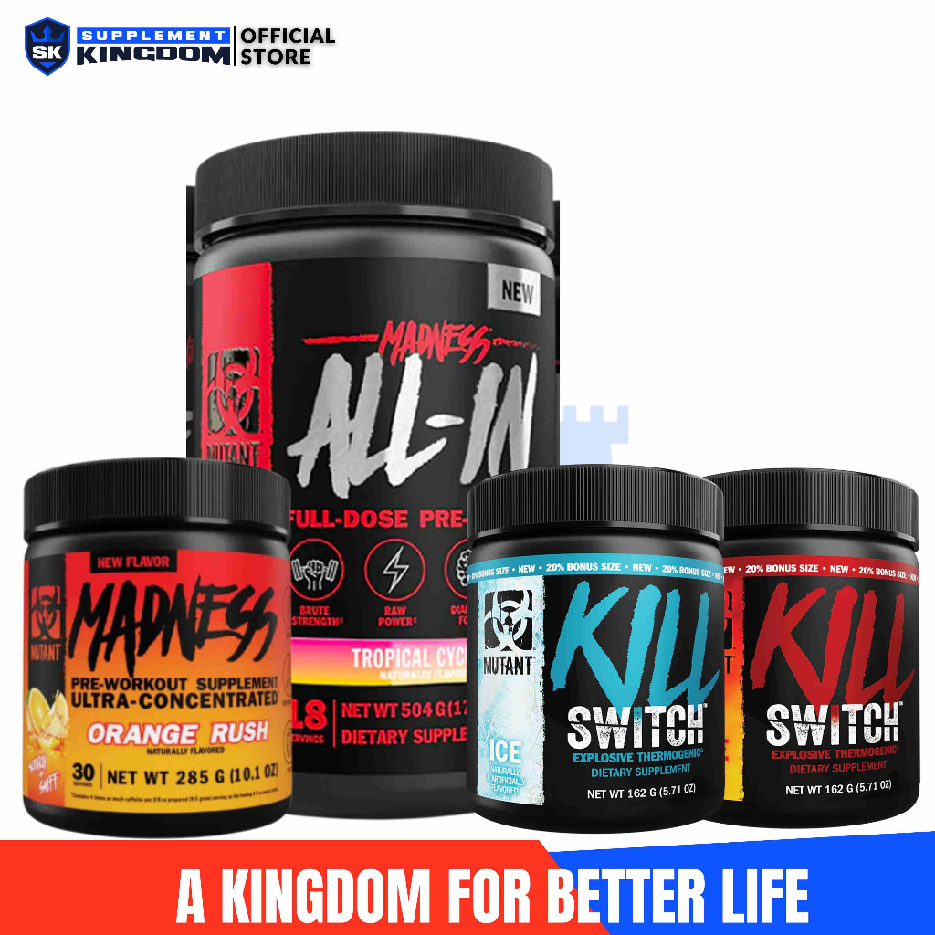Mutant Pre-Work Out | Madness | All-in | Kill Switch | Shopee Philippines