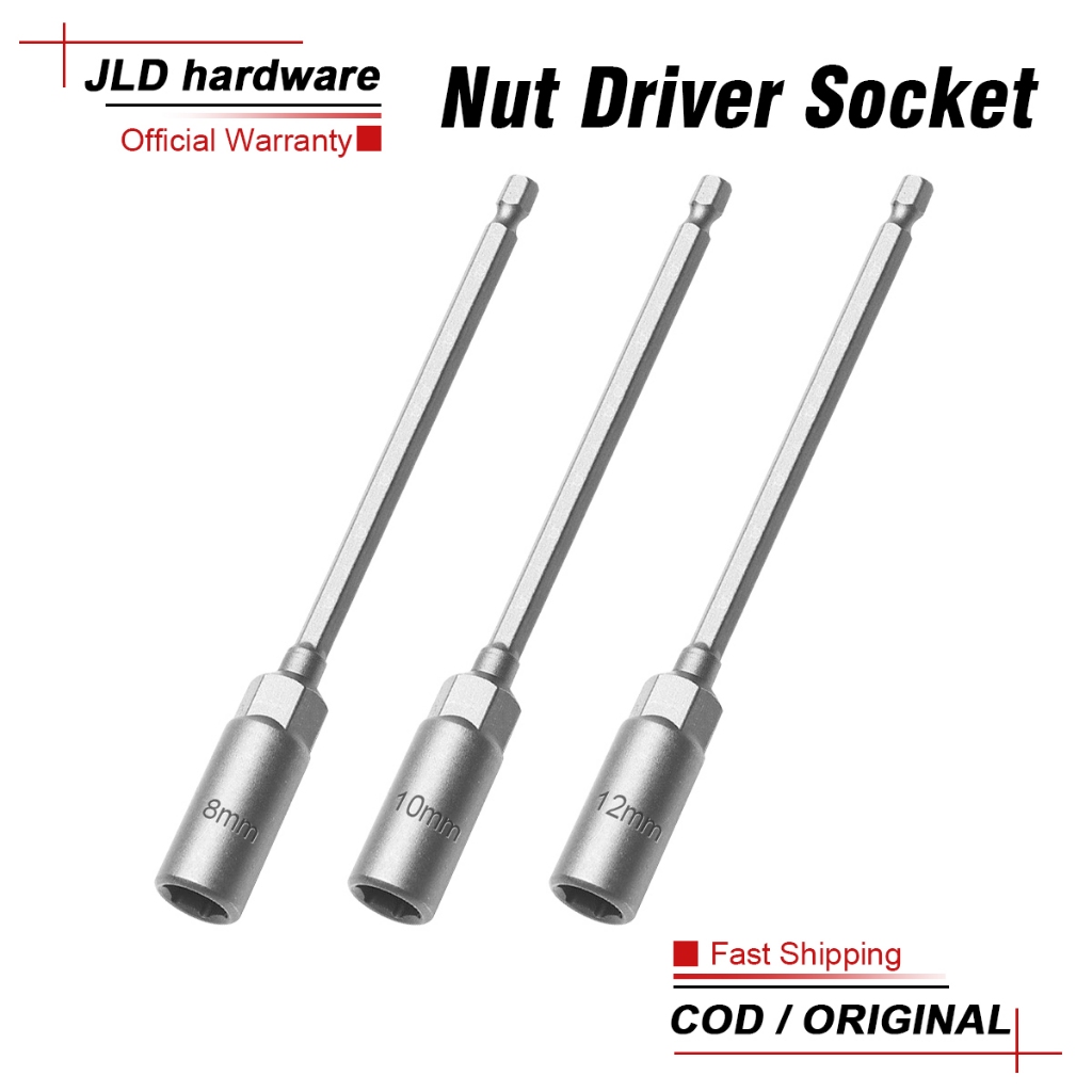 JLD 150MM Power Nut Setter Driver Drill Bit 1/4" Hex Quick Change ...