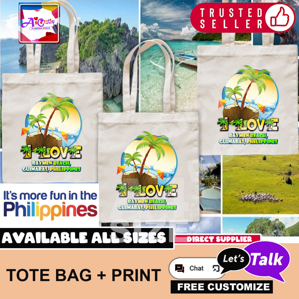 I LOVE Raymen Beach, Guimaras, Philippines TOTE BAG DESIGN BEST FOR ...