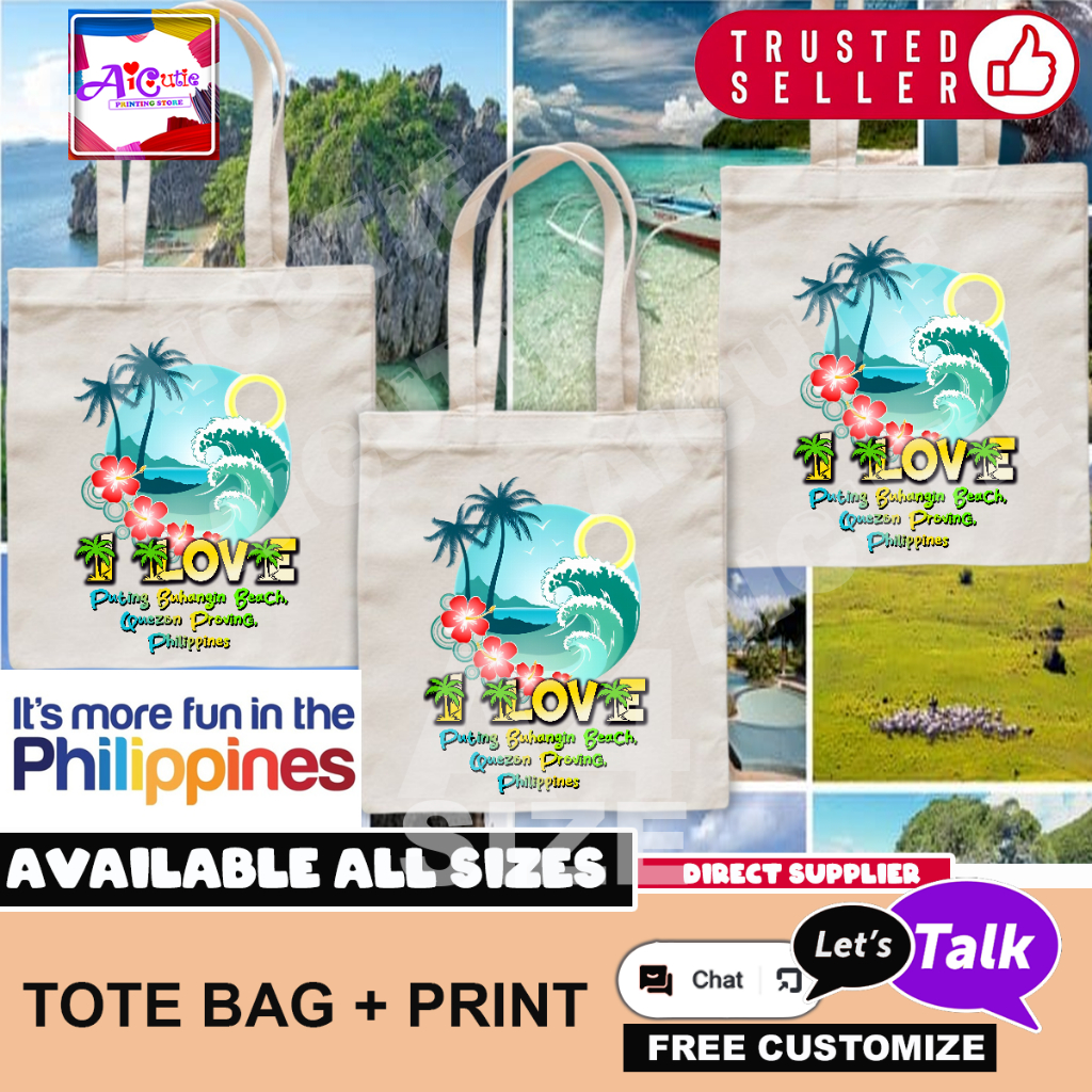 I LOVE Puting Buhangin Beach, Quezon Province, Philippines TOTE BAG ...