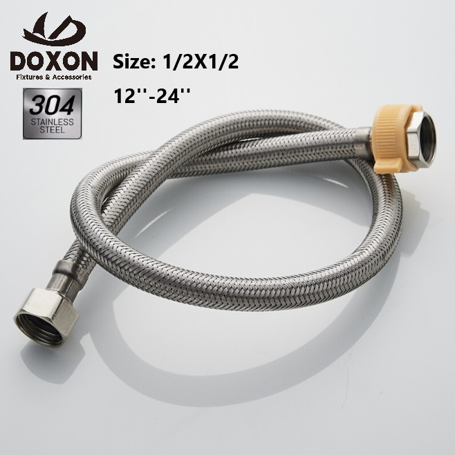 DOXON Flexible Supply Hose 1/2 * 1/2 SUS304 Stainless Steel Flexible ...