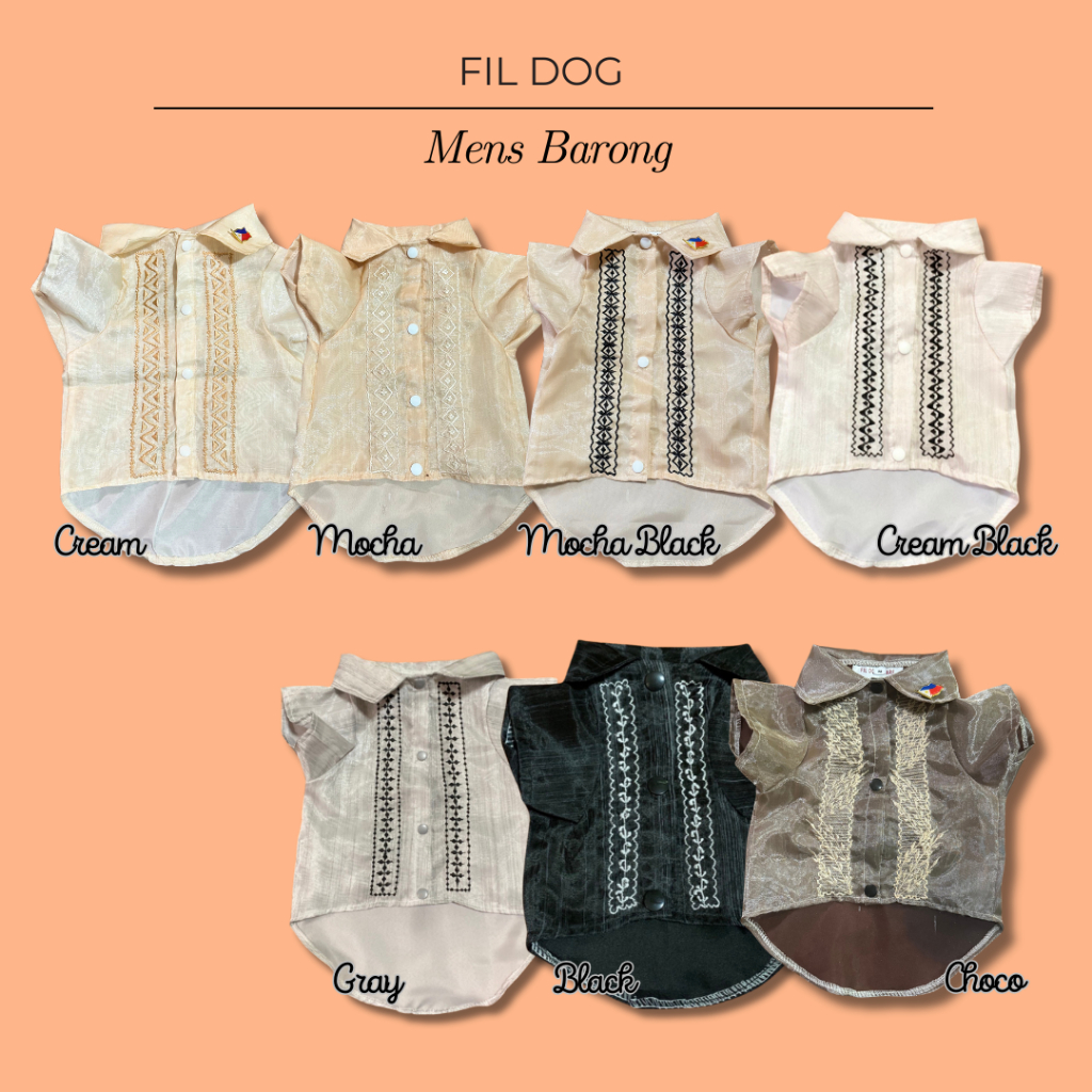 FREE FLAG PIN Fil Dog Barong Tagalog with harness ring for your Cats ...