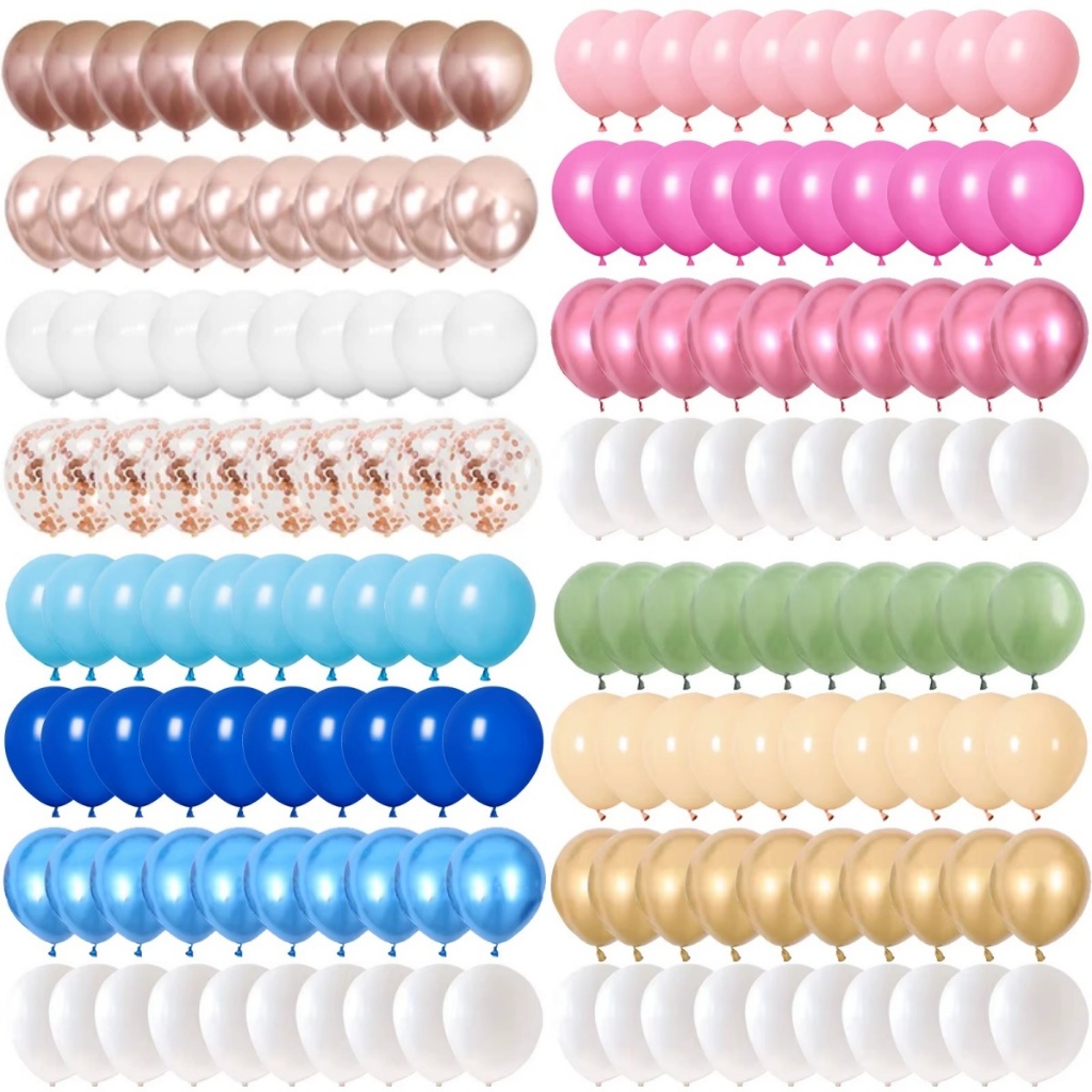 40pcs Chrome Rose Gold Metallic Latex Balloons Birthday Party ...