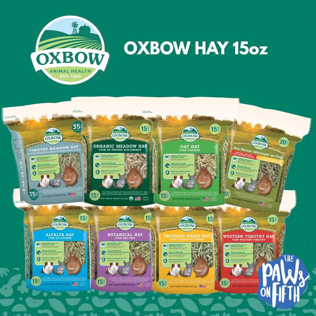 Oxbow Hay 15oz (Alfalfa/Orchard/Botanical/Oat/Meadow/Timothy) for ...