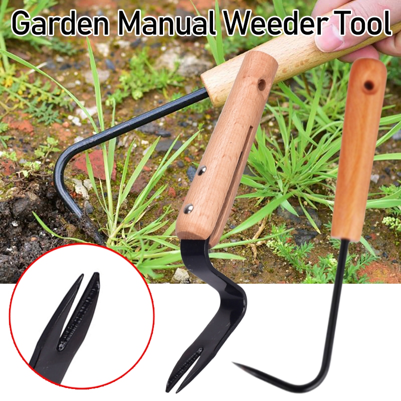 Garden Manual Weeder Tool Root Lifter Digging Puller Long Handle Hand ...