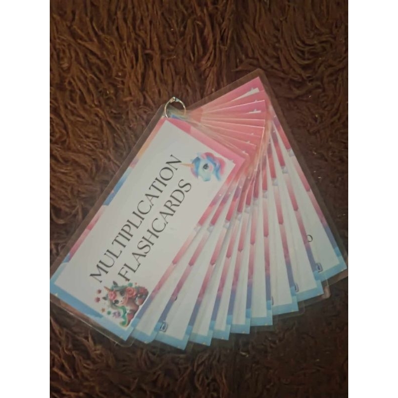 MULTIPLICATION TABLE (1X-10X) LAMINATED FLASHCARD W/ DIFF DESIGN ...
