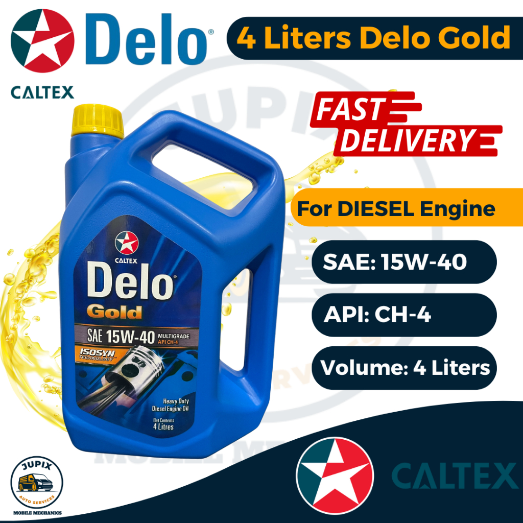 Caltex Delo Gold Multigrade SAE: 15W-40 4 Liters (1 Gallon) | Shopee ...