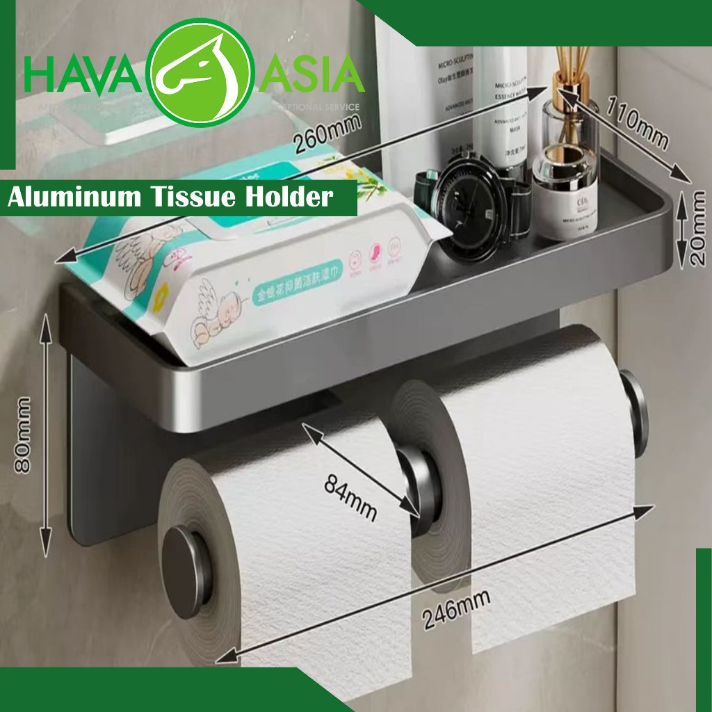 HavaAsia Aluminum Tissue Holder Double (Code: AT522 DBL) | Shopee ...