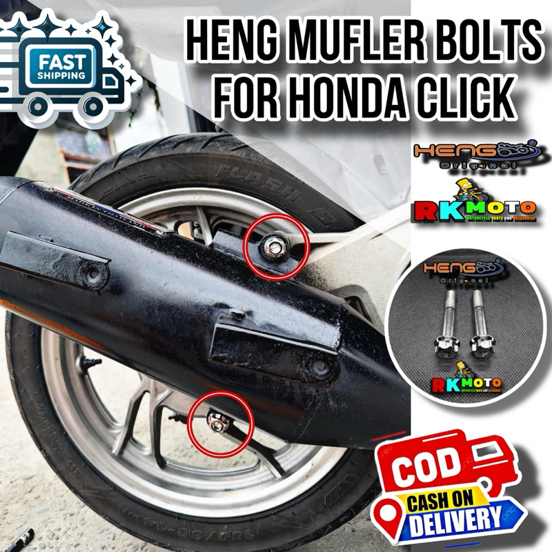 HENG MUFLER BOLTS/PIPE BOLTS FOR HONDA CLICK 125,V1,V2,V3 CNC | Shopee ...