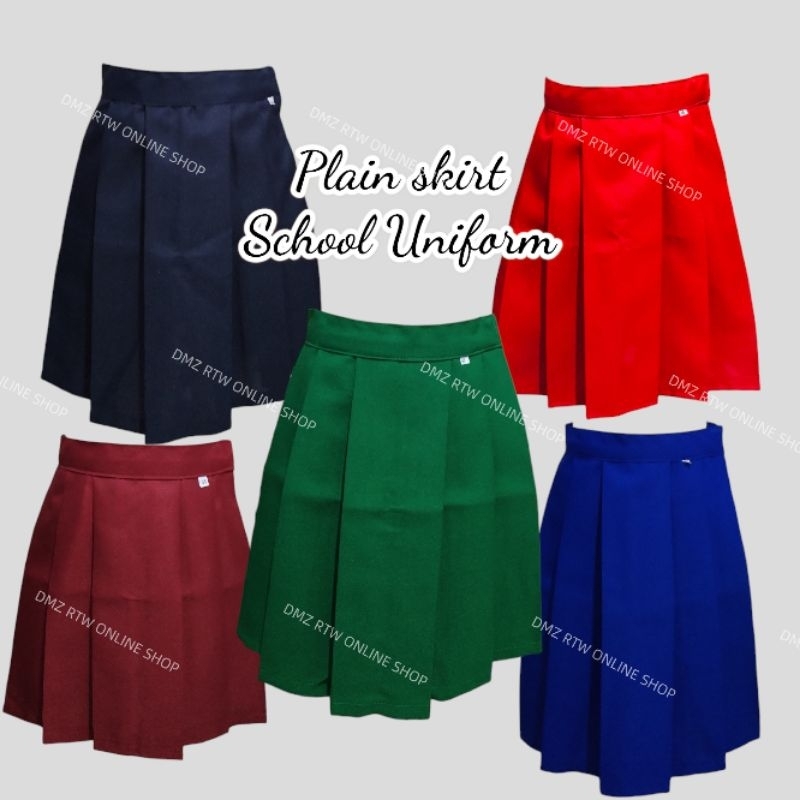 PLEATED PLAIN SKIRT/PALDA NO JUMPER SCHOOL uniform | Shopee Philippines