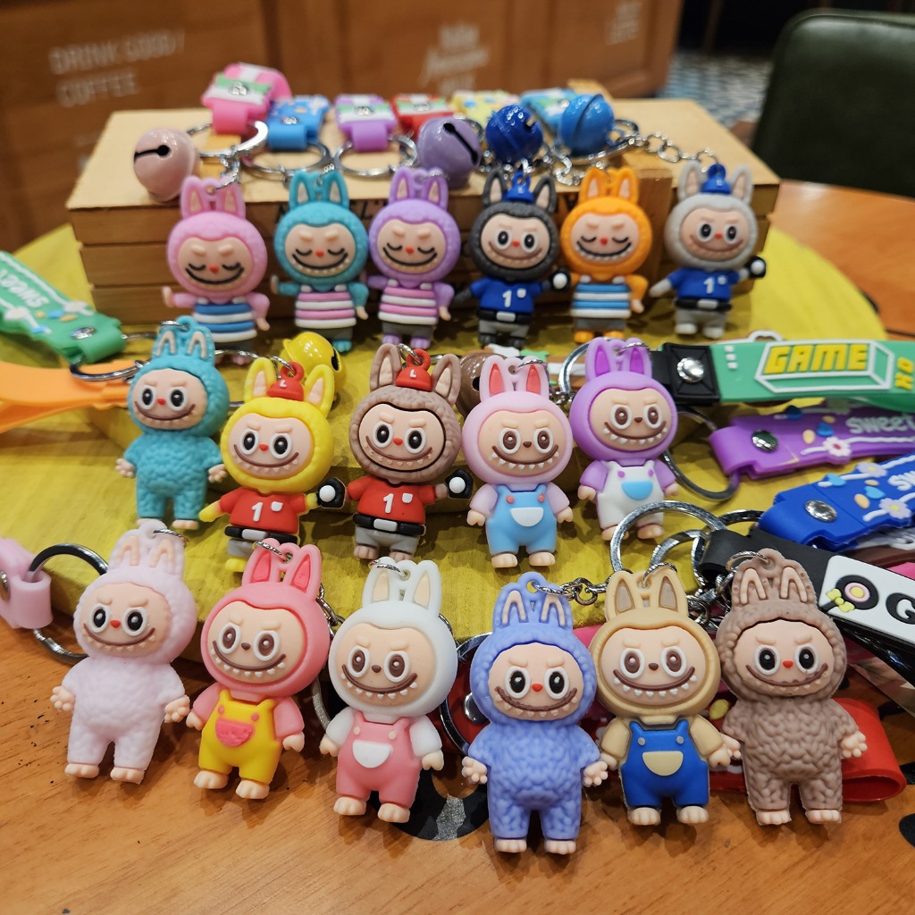 labubu Full range of cute pull cloth keychain pendants cross-border ...
