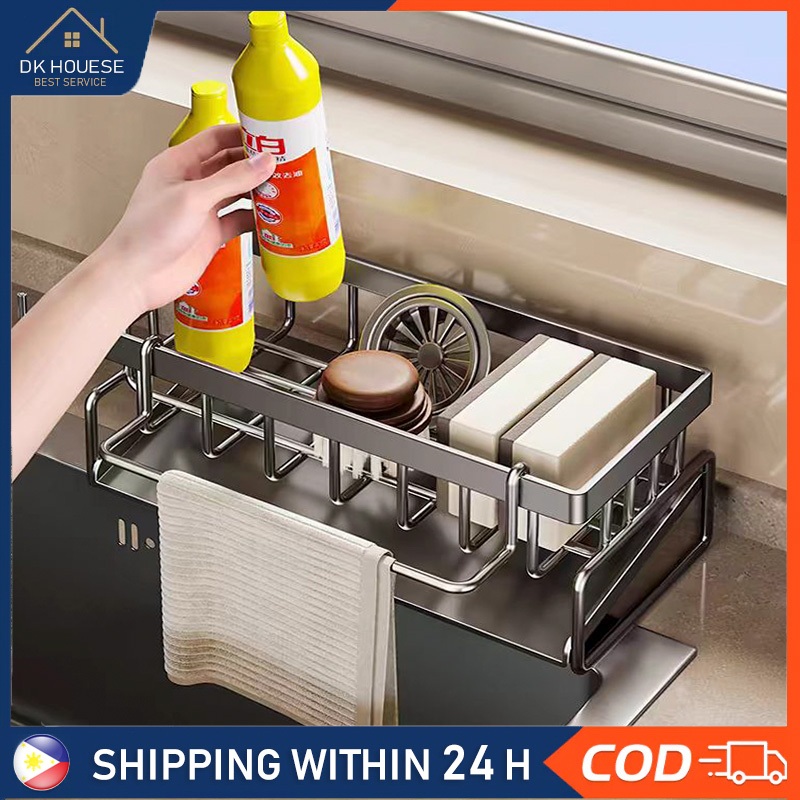 [3 in 1] Kitchen Sponge Storage Rack Stainless steel kitchen sponge ...