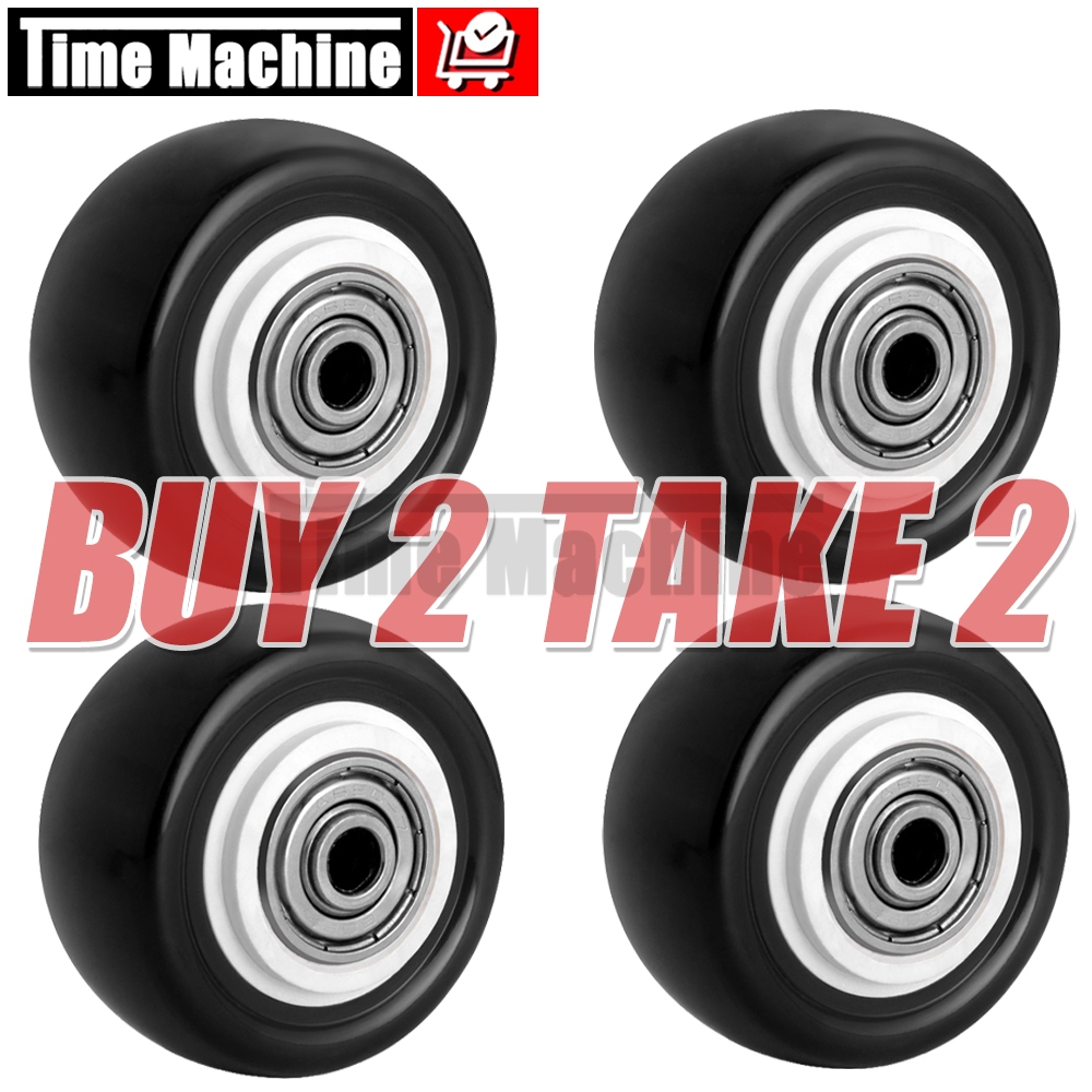 1.5/2/3 Inch Single Casters Heavy Duty Caster Wheel Noise-Reducing Pu ...