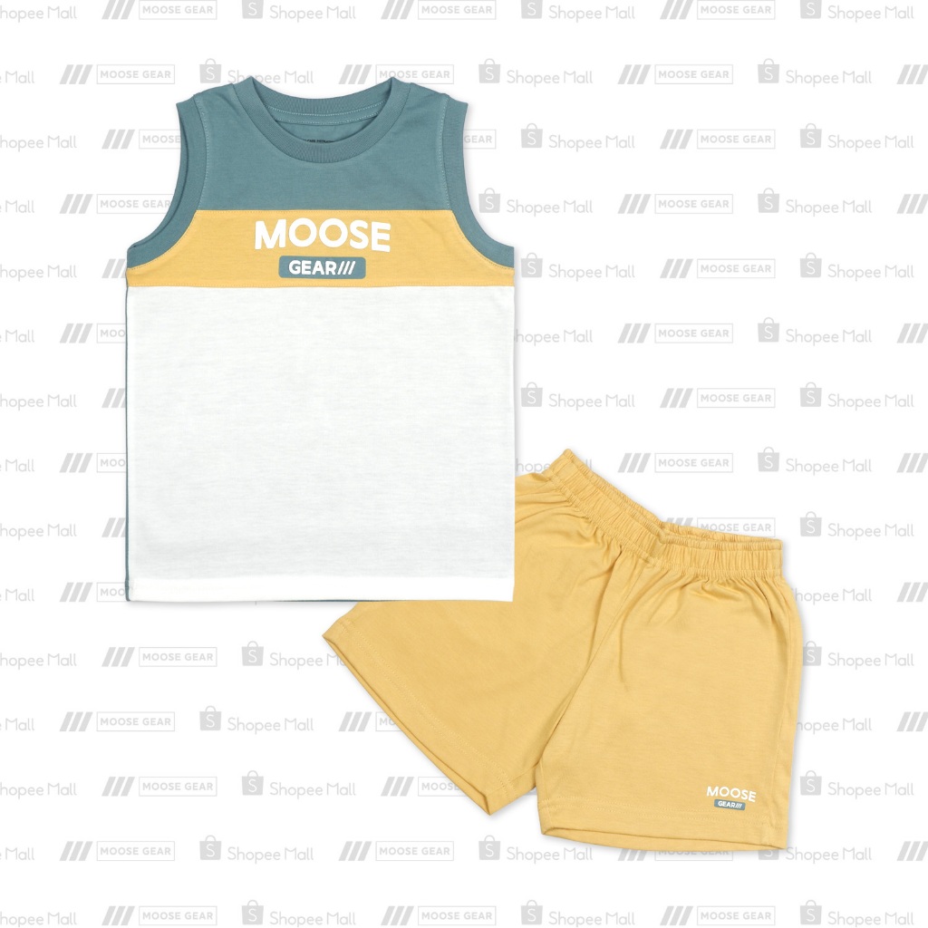 Moose Gear White Combi Muscle Shirt With Sahara Sun Short Set (MSS ...