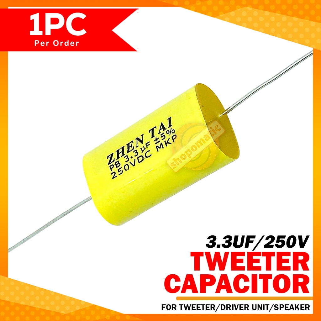 3.3UF/250V Capacitor Driver Unit Tweeter Speaker Heavy Duty | Shopee ...