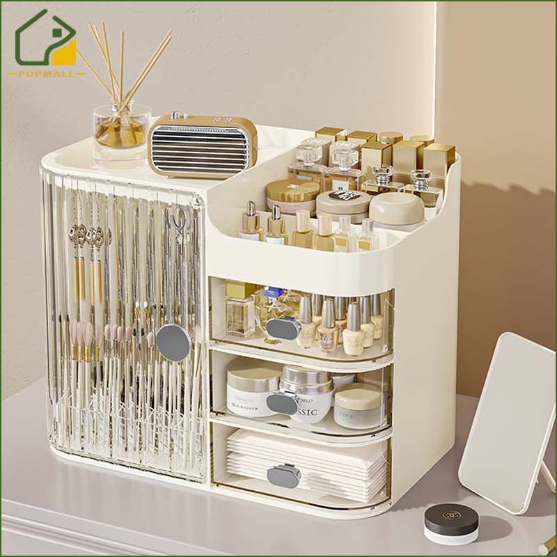 PoP Make Up Organizer With Sliding Door Cosmetic Box Desktop Drawer ...
