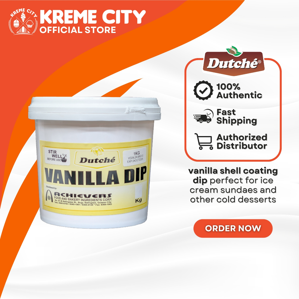 Dutche Vanilla Shell Coating Dip Syrup 1kg | Shopee Philippines