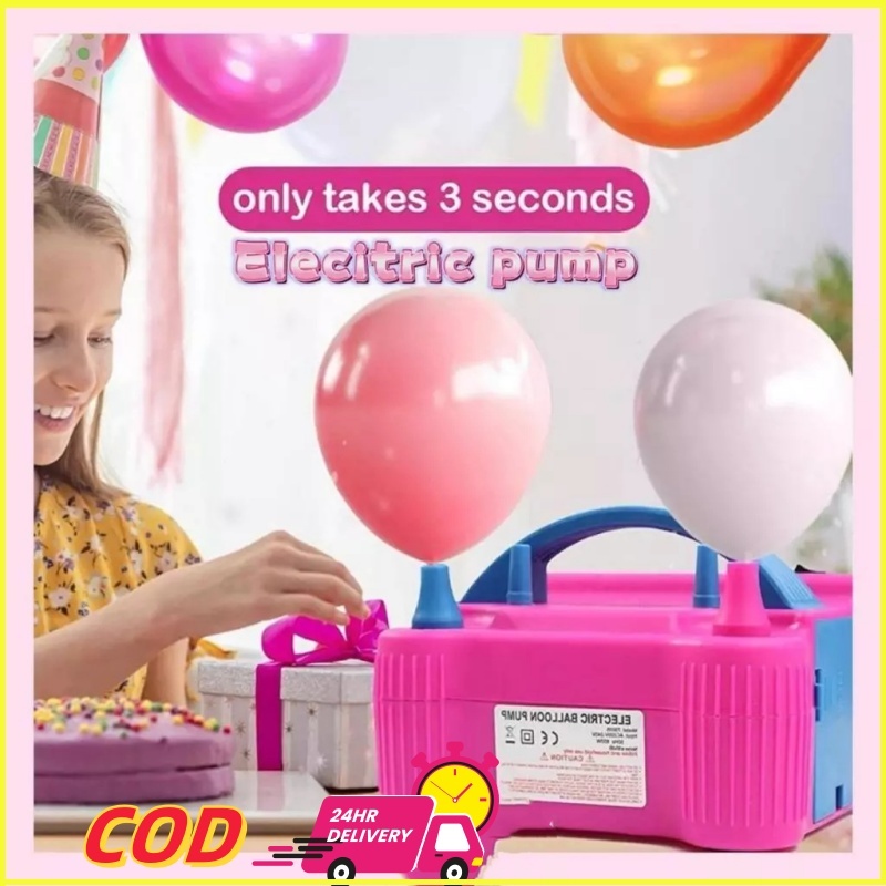 COD Electric Birthday Balloon Pump Electric Balloon Pump Pink Double ...