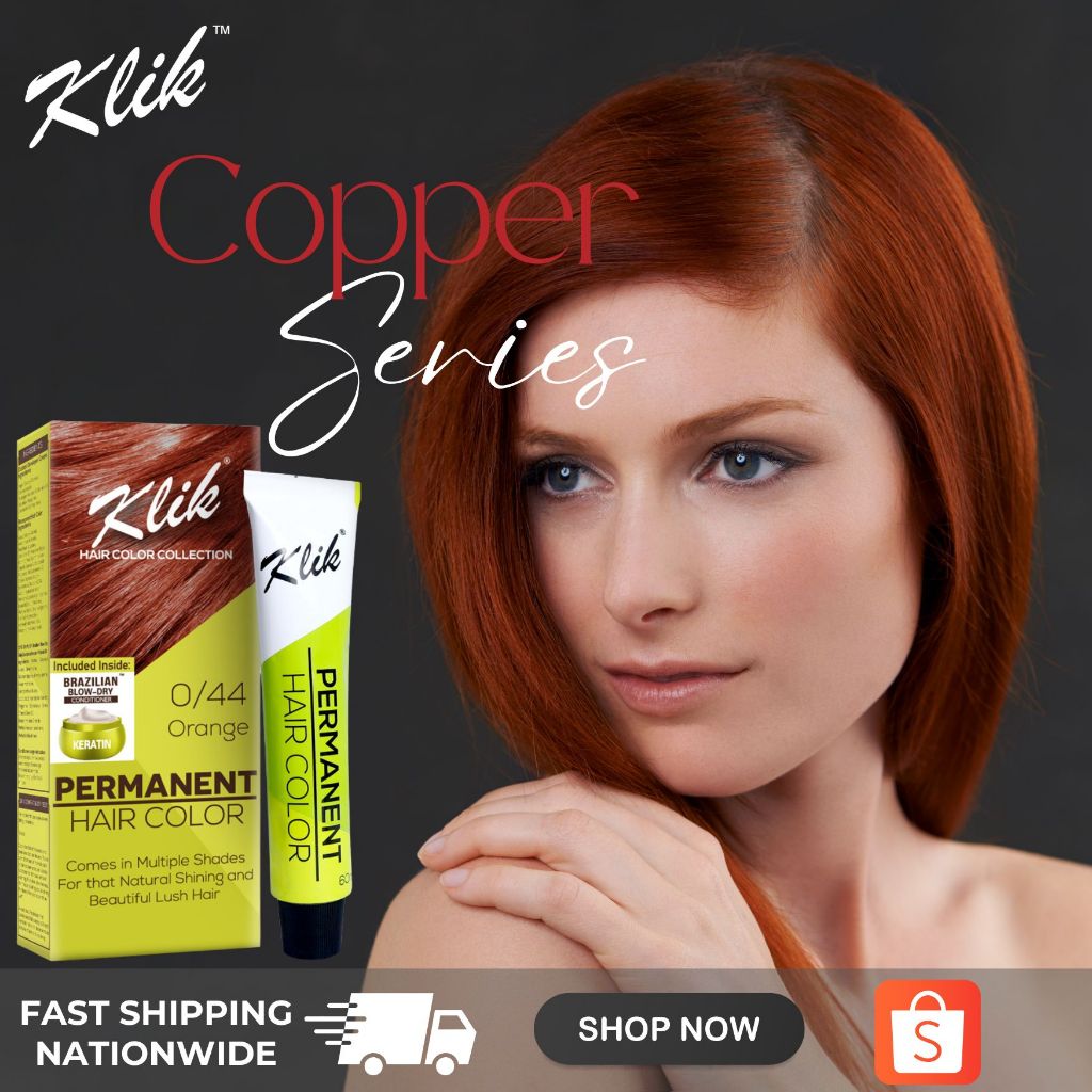 Klik Permanent Hair Color Cream 60ml - Copper Series | Shopee Philippines