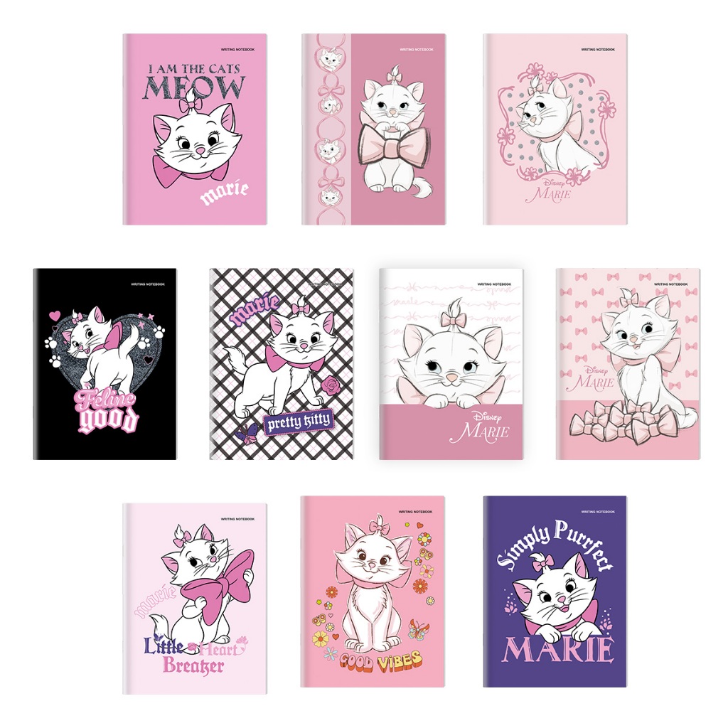 Set of 10 Orions Disney Marie Writing Notebook 80 Sheets | Shopee ...