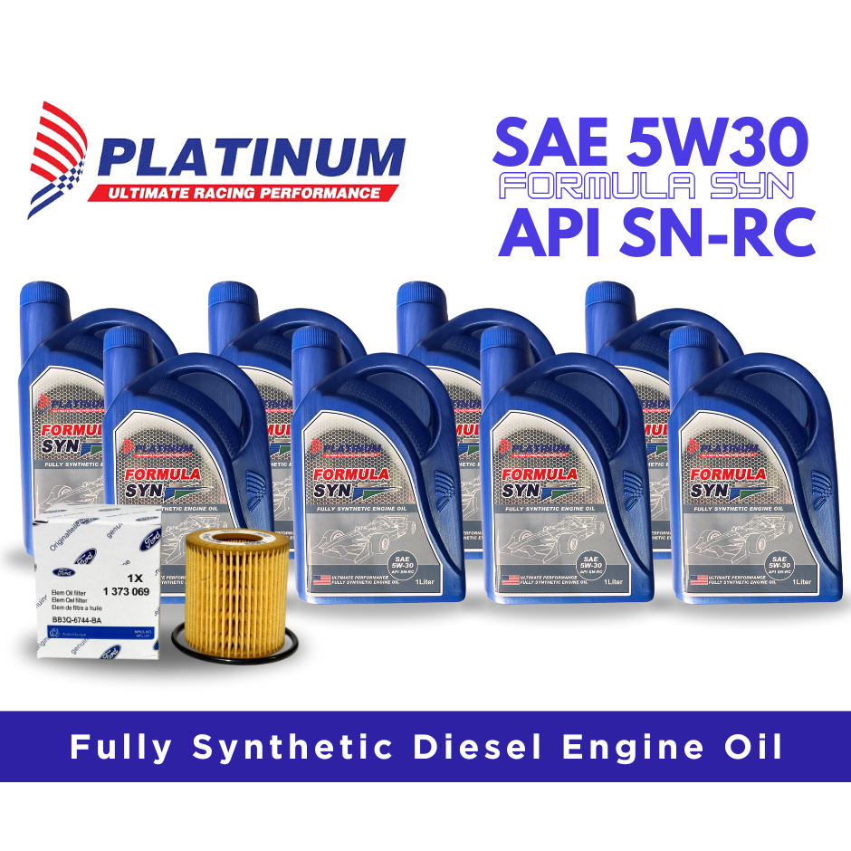 Platinum 5w30 8L Fully Synthetic Diesel Engine Package for Ford Ranger ...