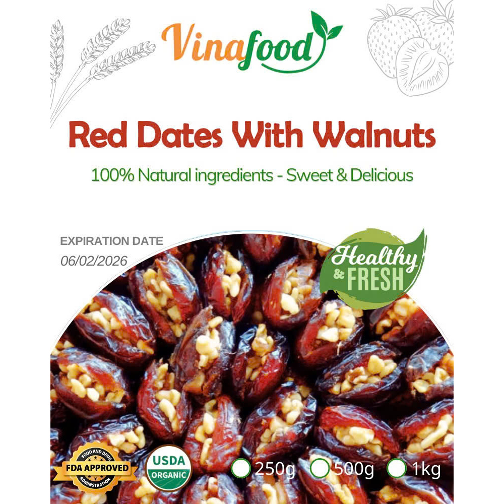3F FOOD red dates with walnut 100G/250G/500G/1KG | Shopee Philippines