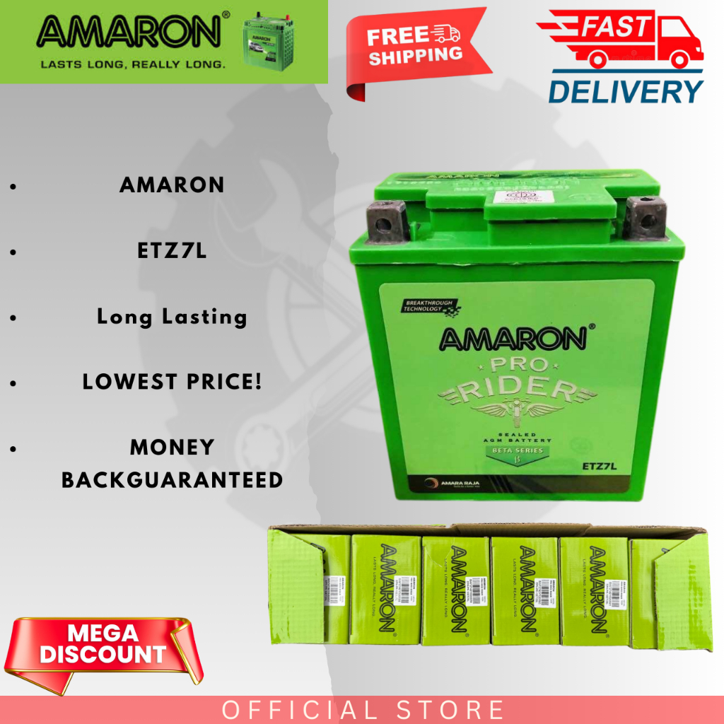 Amaron Pro Rider ETZ7L/HTX7L YTX7L/GTZ8V Motorcycle Battery Maintenance ...