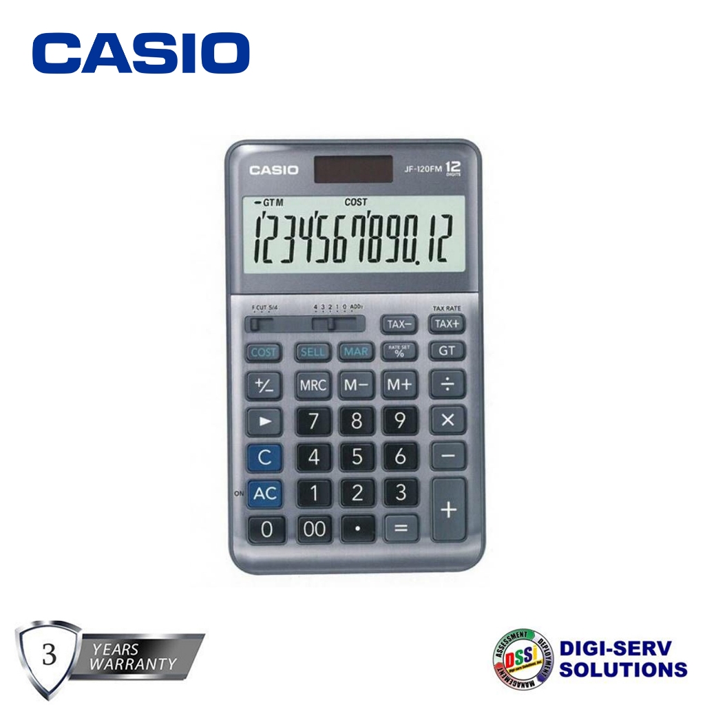 Casio JF-120FM (Gray) Practical Calculator | Shopee Philippines