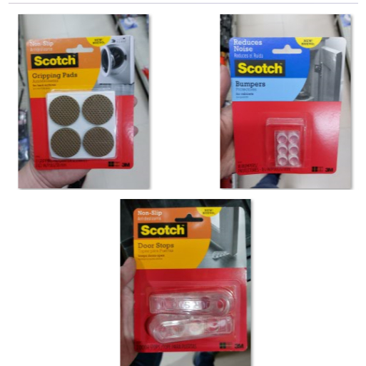 3M Scotch Rubber Door Stopper , Gripping Pads , Bumpers SOLD SEPARATELY ...