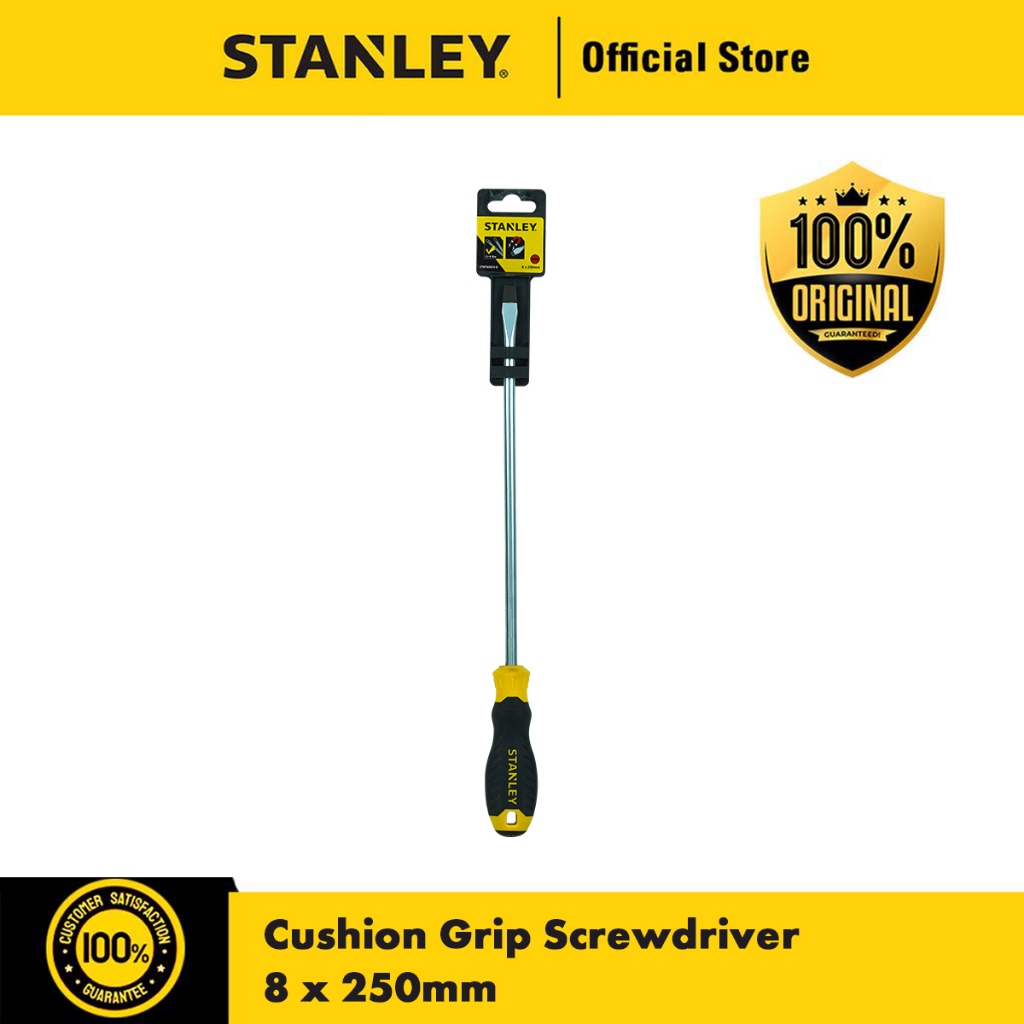 Stanley STMT60833-8 Cushion Grip Screw Driver Standard 8x250mm | Shopee ...