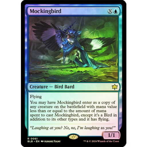 Mockingbird MTG - Bloomburrow (Normal Foil) | Shopee Philippines