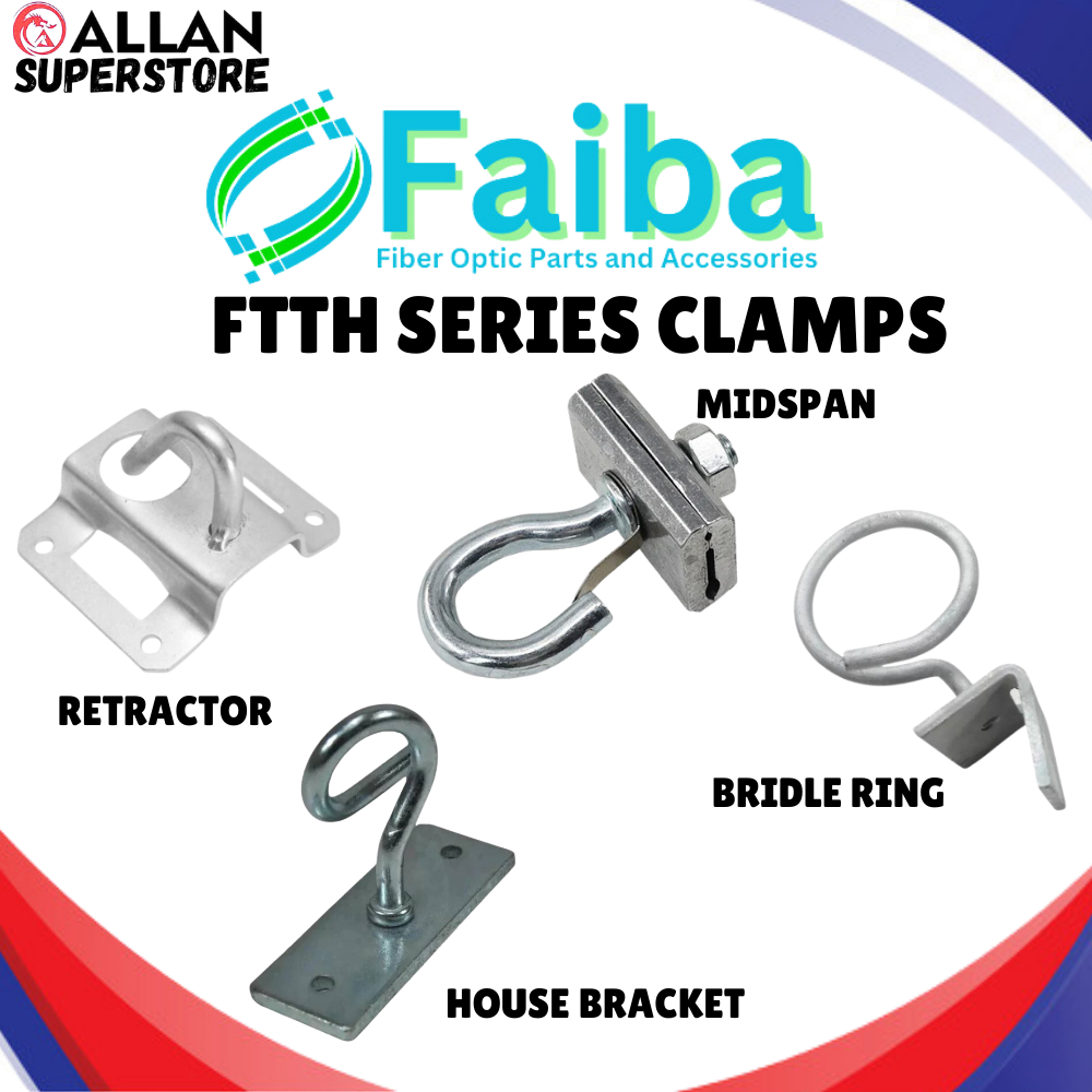 FAIBA FTTH Fiber Optic Clamp | Bridle Ring Fiber House Bracket | Fiber ...