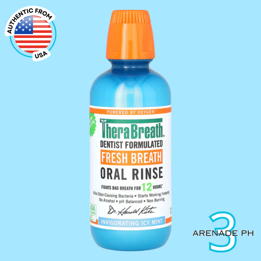TheraBreath Fresh Breath Oral Rinse, Icy Mint, 16 oz Bottl | Shopee ...