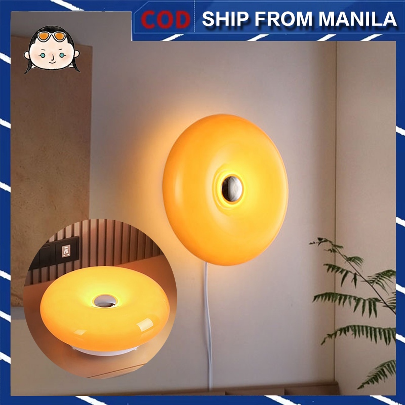 Influencer Medieval ins Style Wangbuli Donut Wall Lamp Bedroom Touch ...