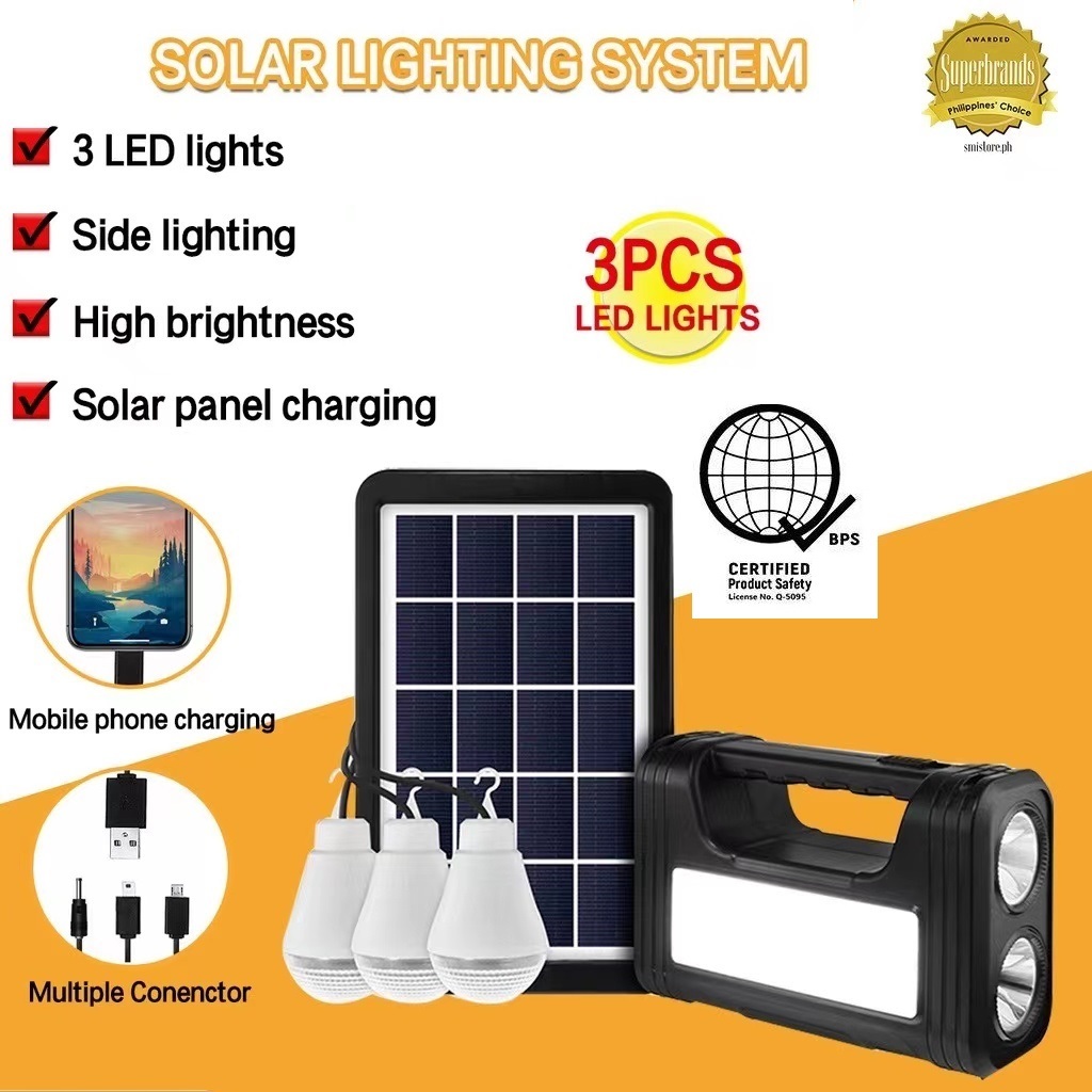 GDlite GD-8017 Plus Solar Lighting System Kit | Shopee Philippines