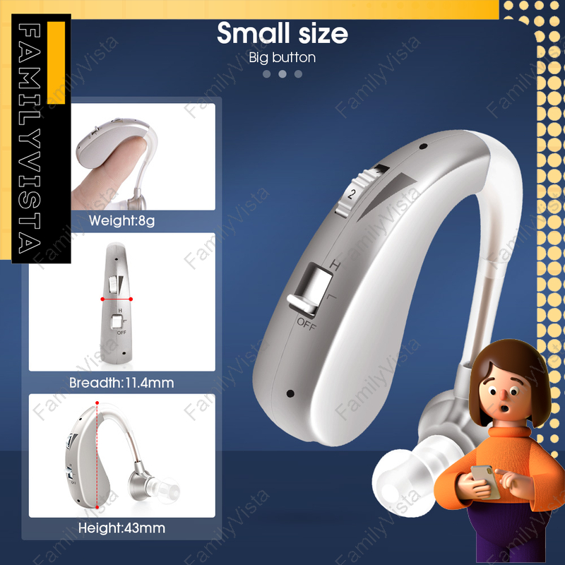 FamilyVista Mini Hearing Aid Deaf Sound Amplifier Adjustable Sound For ...