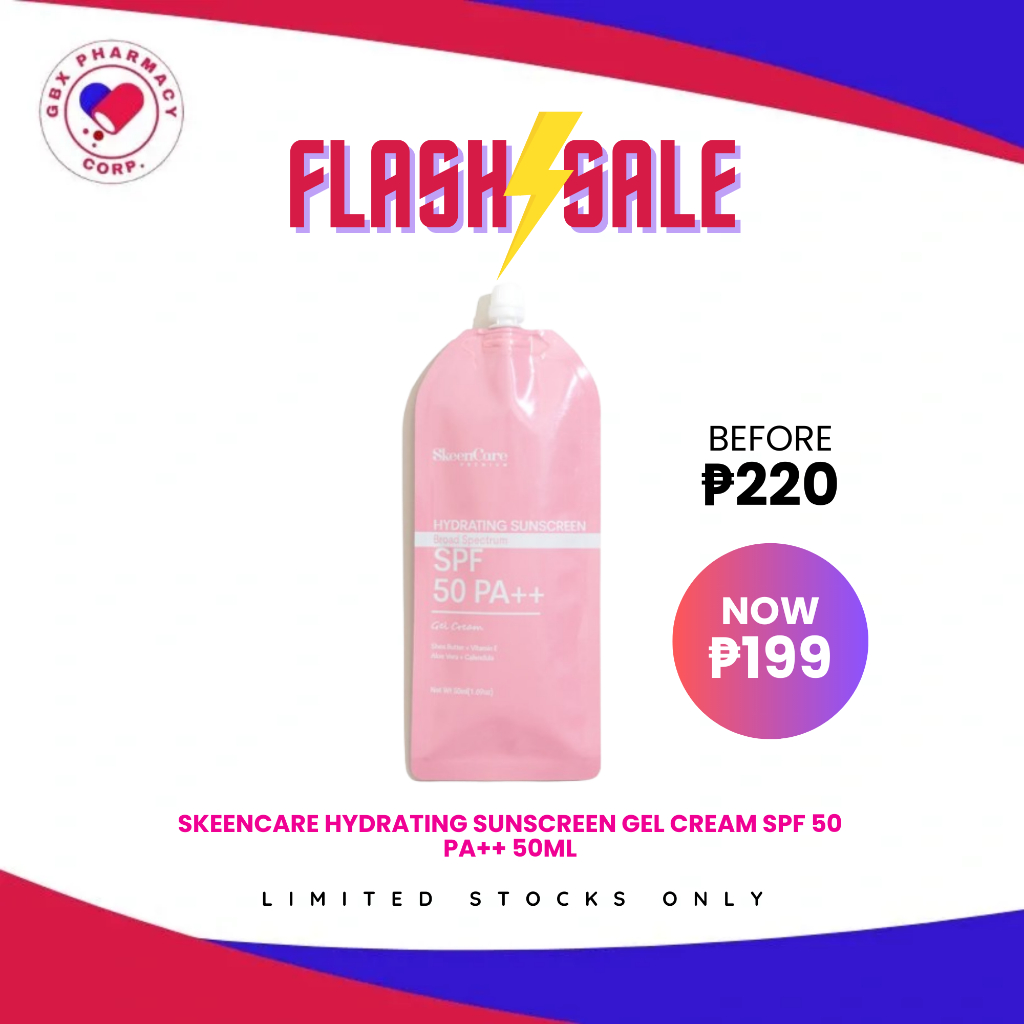 SKEENCARE HYDRATING SUNSCREEN GEL CREAM SPF 50 50MG | Shopee Philippines